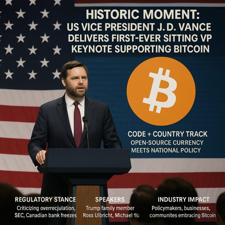 U.S. Vice President J.D. Vance to Keynote at Bitcoin 2025 Conference in ...