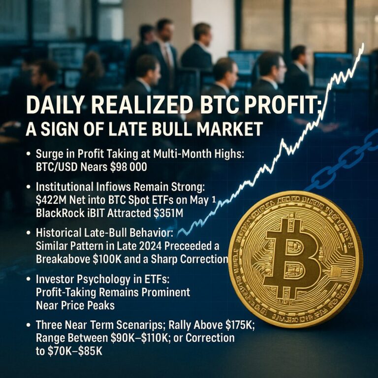 “$1 Billion a Day in Realized Bitcoin Profits: A Harbinger of a Late­-Stage Bull Market ...