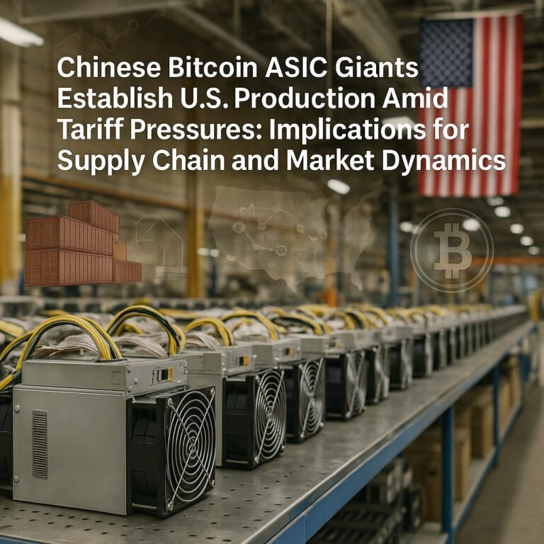Chinese Bitcoin ASIC Giants Establish U.S. Production Amid Tariff ...