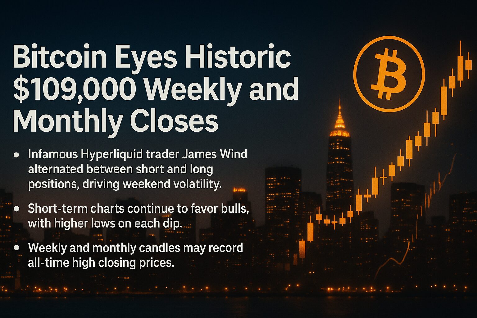 Bitcoin Eyes Historic $109,000 Weekly and Monthly Closes - Dzilla Pte ...