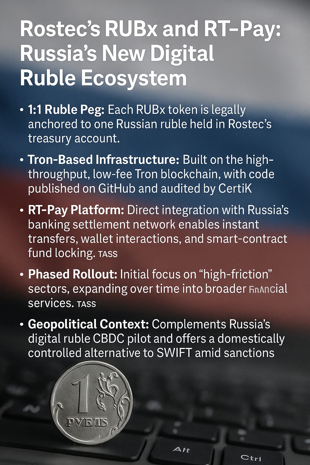 Rostec’s RUBx and RT‑Pay: Russia’s New Digital Ruble Ecosystem - Dzilla ...