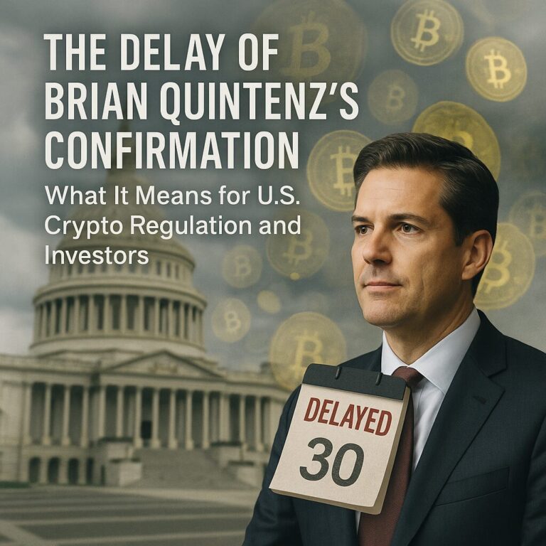 The Delay of Brian Quintenz’s Confirmation: What It Means for U.S ...