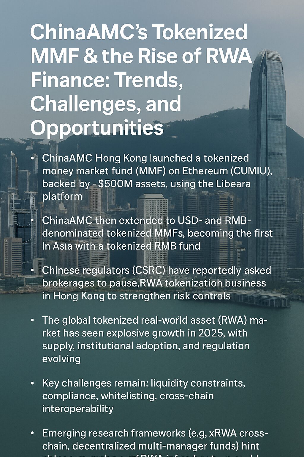 ChinaAMC’s Tokenized MMF & the Rise of RWA Finance: Trends, Challenges ...