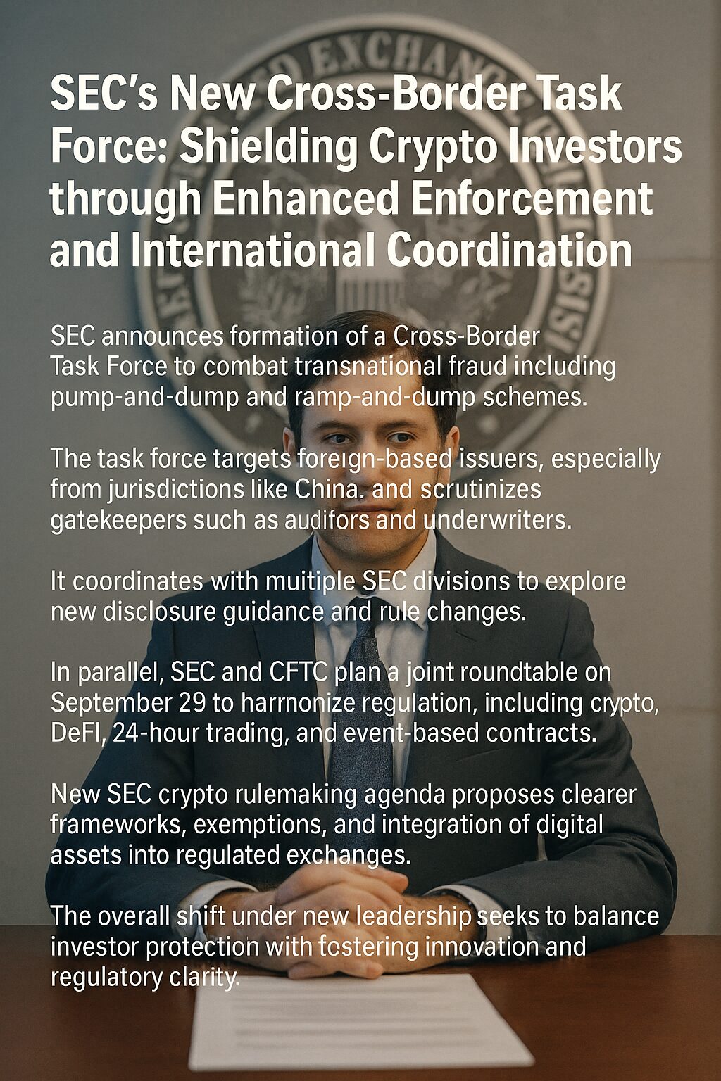 SEC’s New Cross-Border Task Force: Shielding Crypto Investors through Enhanced Enforcement and ...