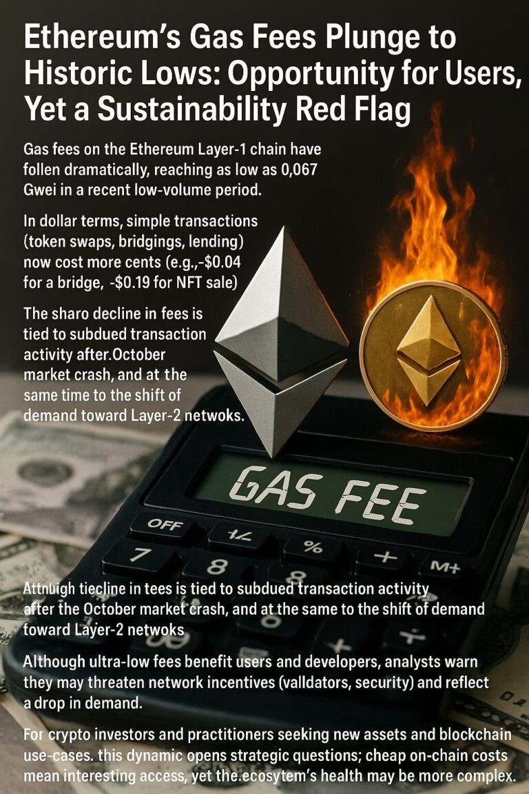 Ethereum’s Gas Fee Plunge: A Double-Edged Sword for On-Chain Activity and Ecosystem Health ...
