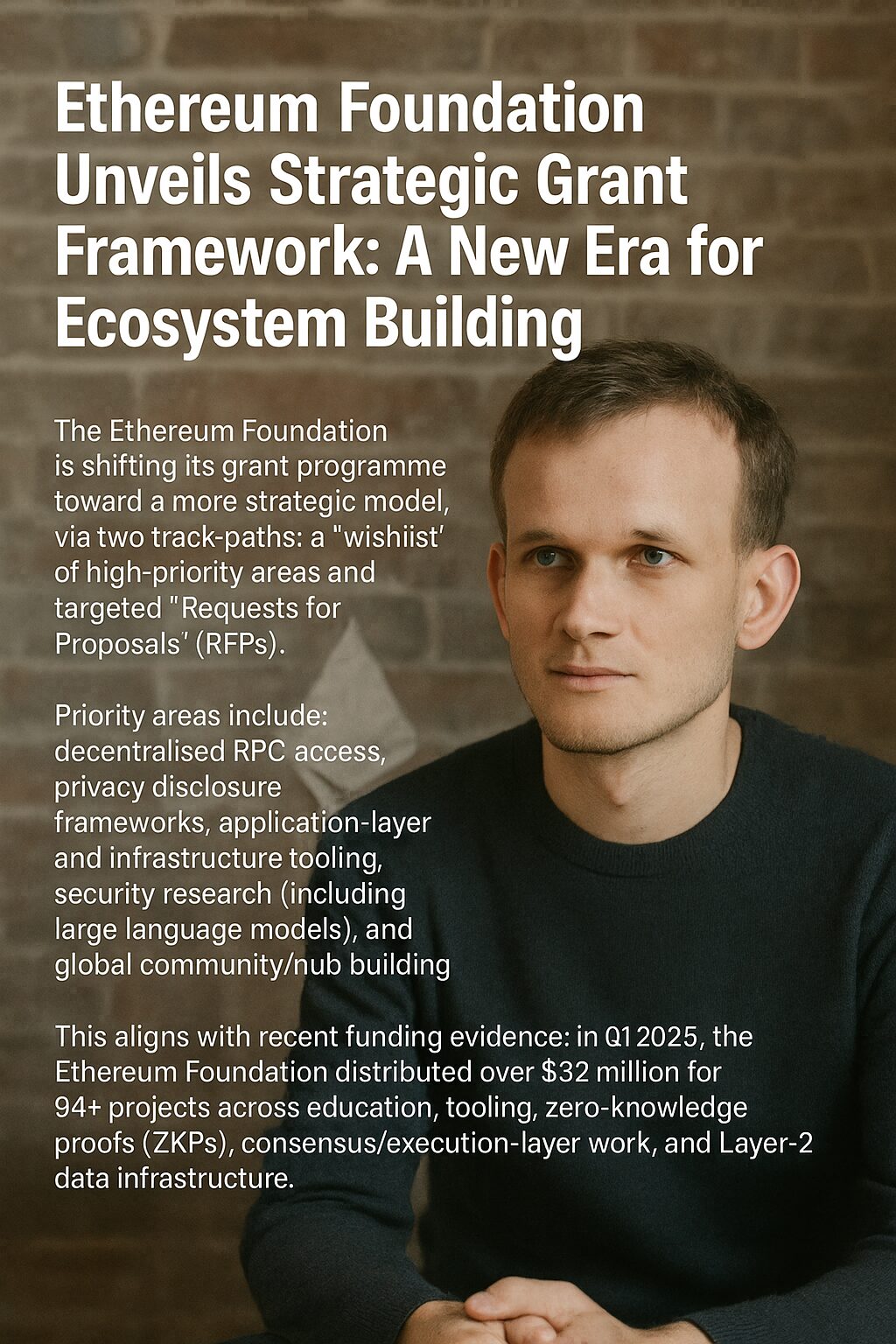 “Ethereum Foundation Unveils Strategic Grant Framework: A New Era for ...