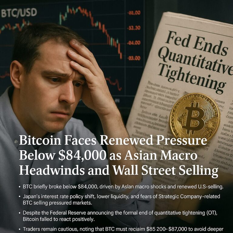 Bitcoin Faces Renewed Pressure Below $84,000 as Asian Macro Headwinds ...