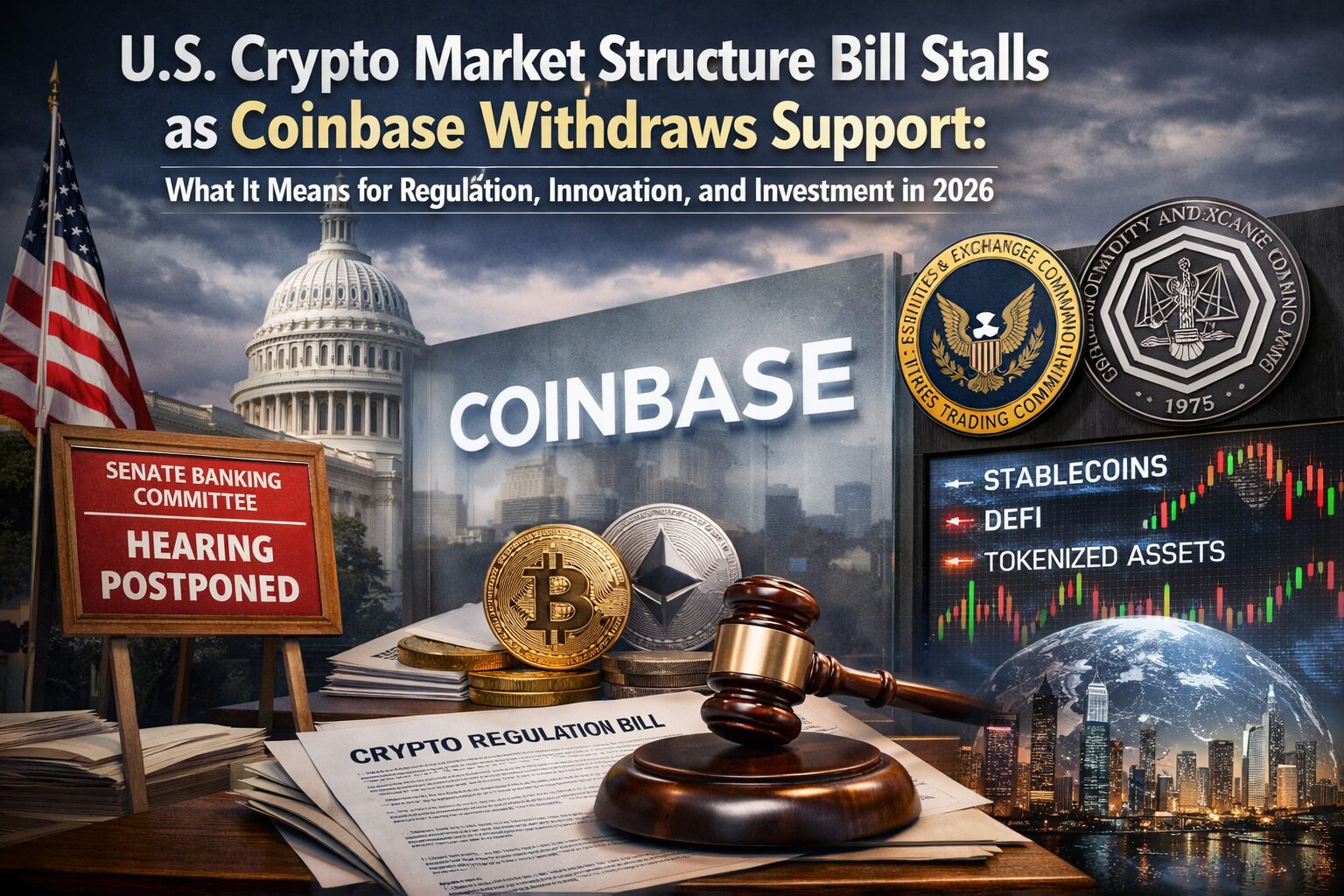 U.S. Crypto Market Structure Bill Stalls as Coinbase Withdraws Support ...