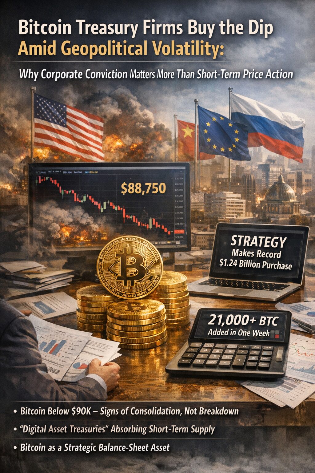 **Bitcoin Treasury Firms Buy the Dip Amid Geopolitical Volatility : Why Corporate Conviction ...